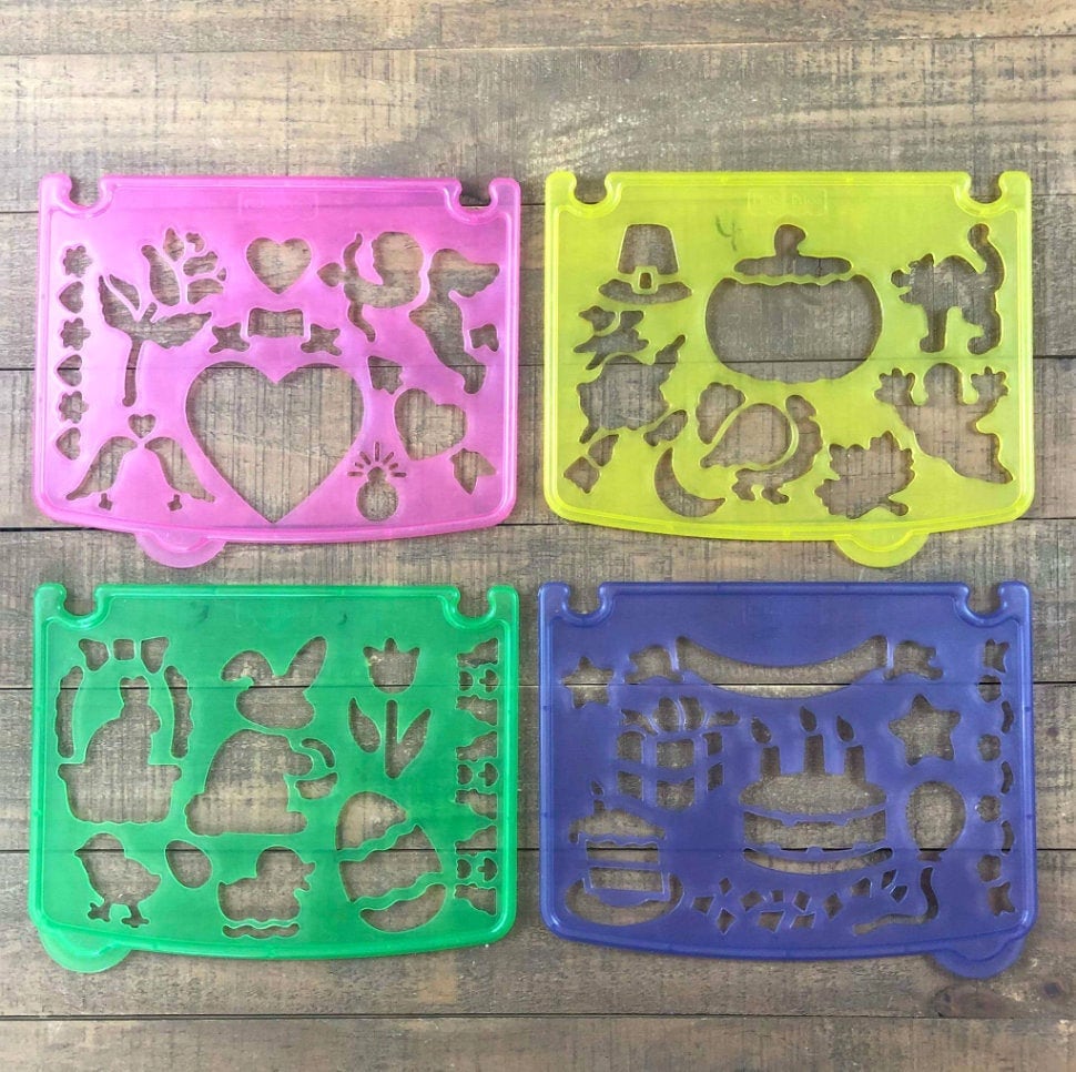 Vintage Fisher-price Stencils, Holiday Theme Art, 1995 (set of 4) - Etsy