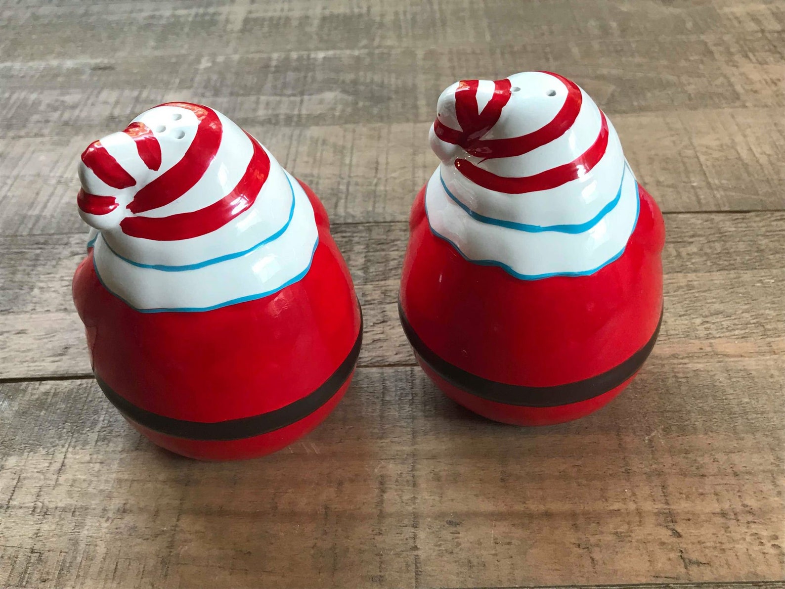 Santa Salt and Pepper Shakers Christmas Salt and Pepper | Etsy