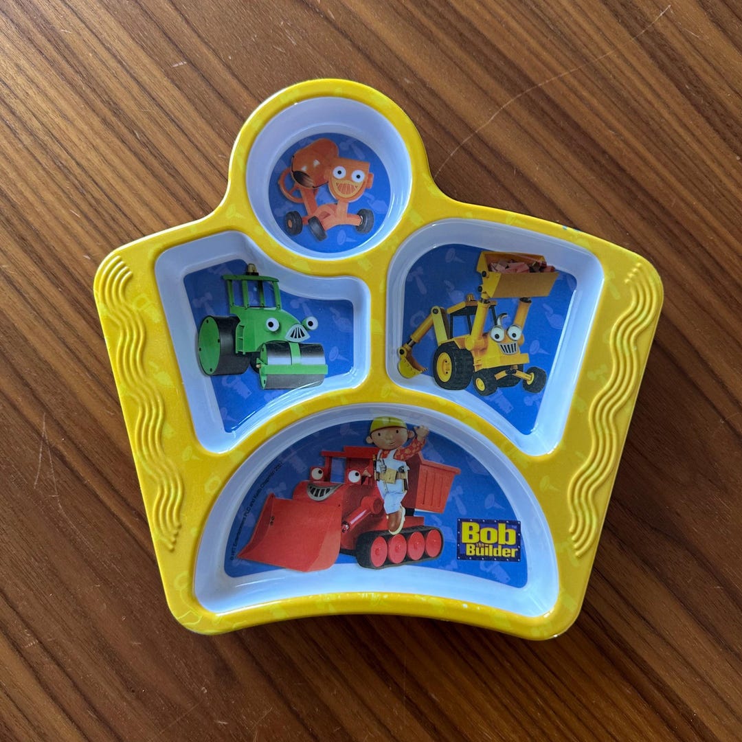 Bob the Builder Plate and Bowl, Bob the Builder, Dizzy, Scoop, Lofty ...