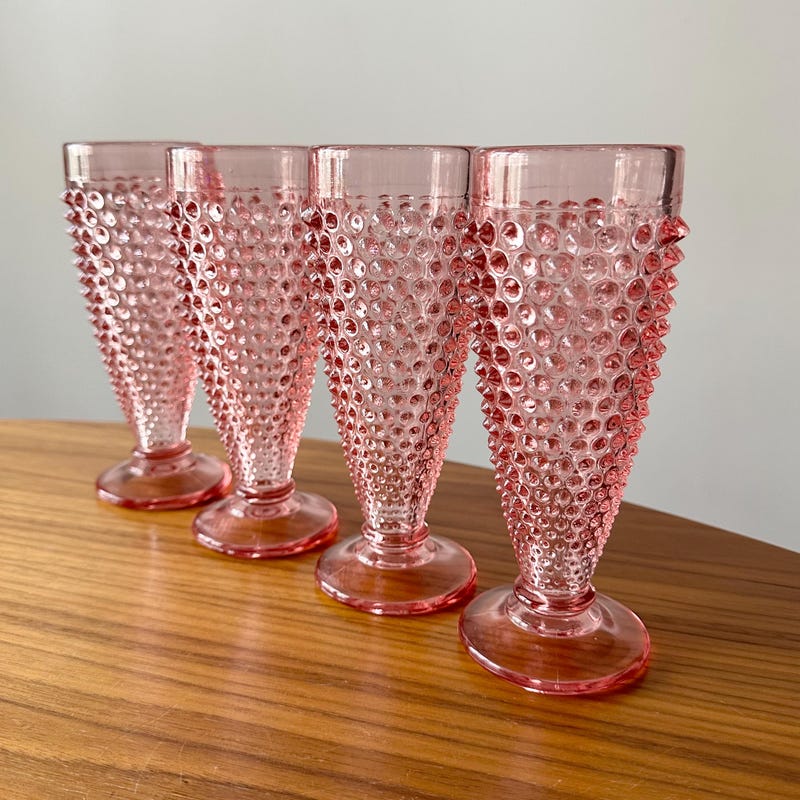 Pink Glassware - Etsy
