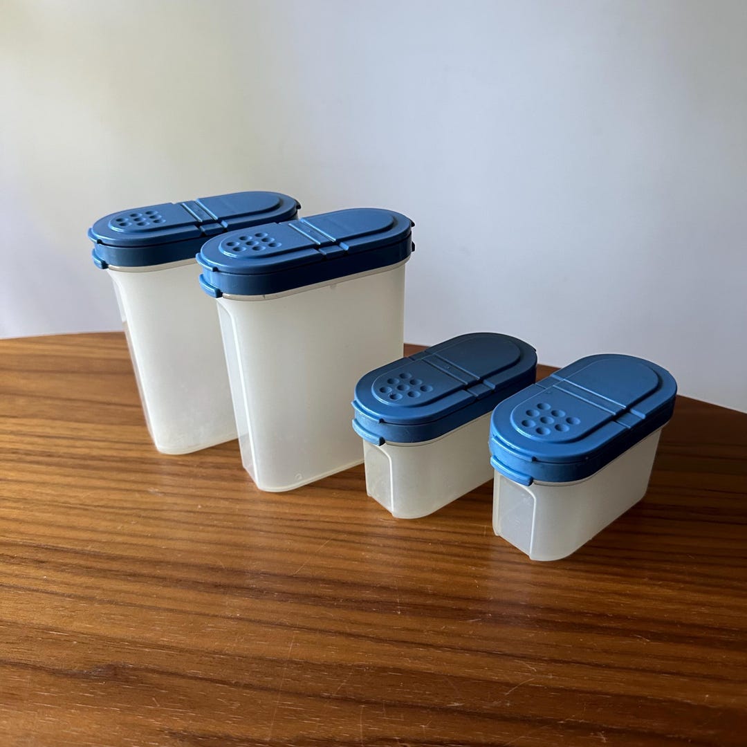 Tupperware Spice Containers, Set of Four, Vintage Tupperware, Storage ...