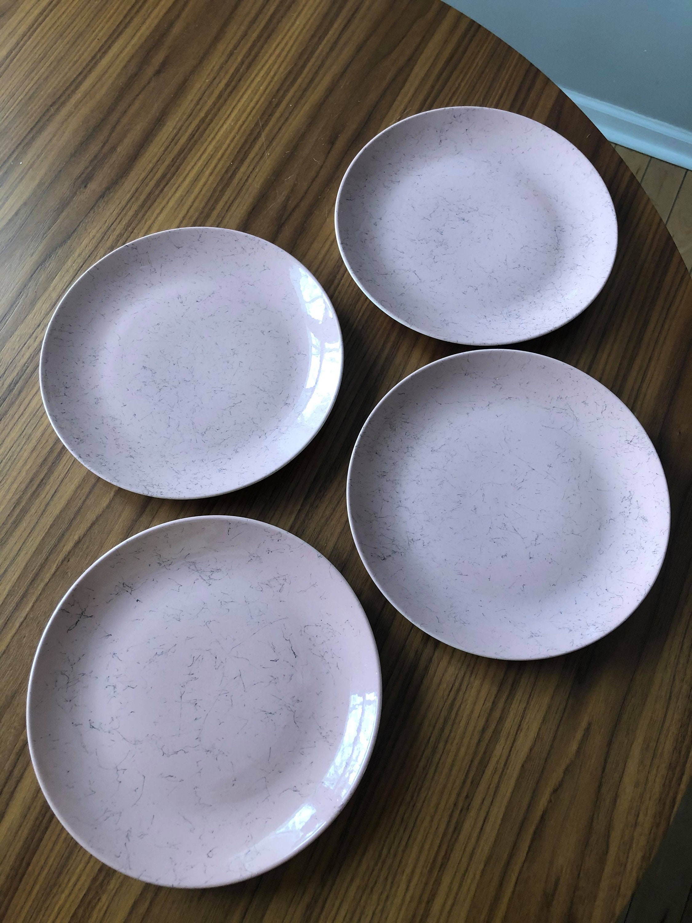 Vintage Blue Ridge Ceramic Plate: Pink and Grey Speckled | Etsy