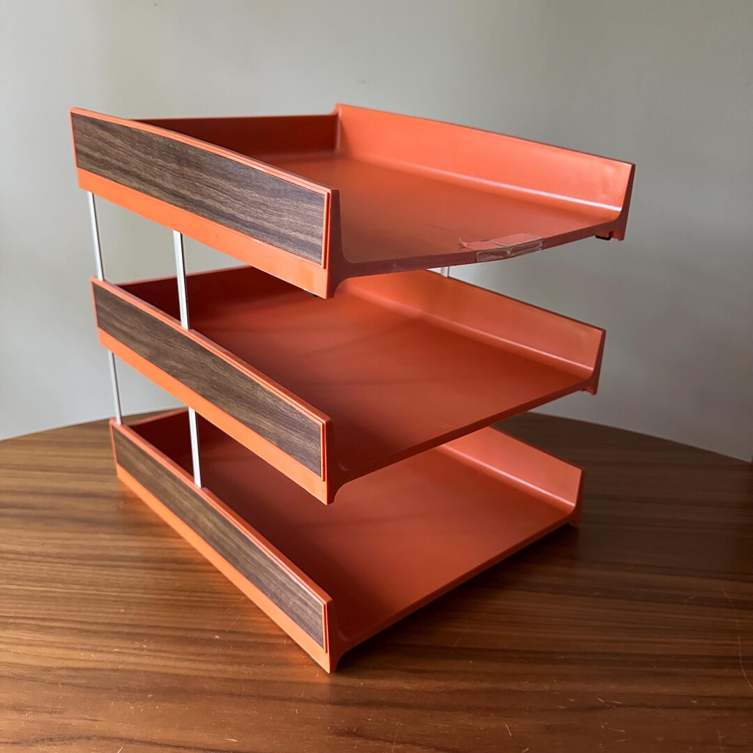 RARE Vintage Eldon Plastic File Trays, 1966, Three Tier - Etsy