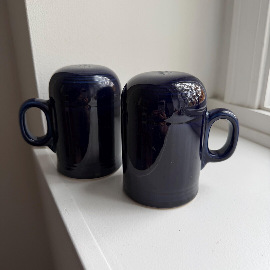 Vintage Fiestaware Cobalt Blue Range Salt and Pepper Shakers - Etsy
