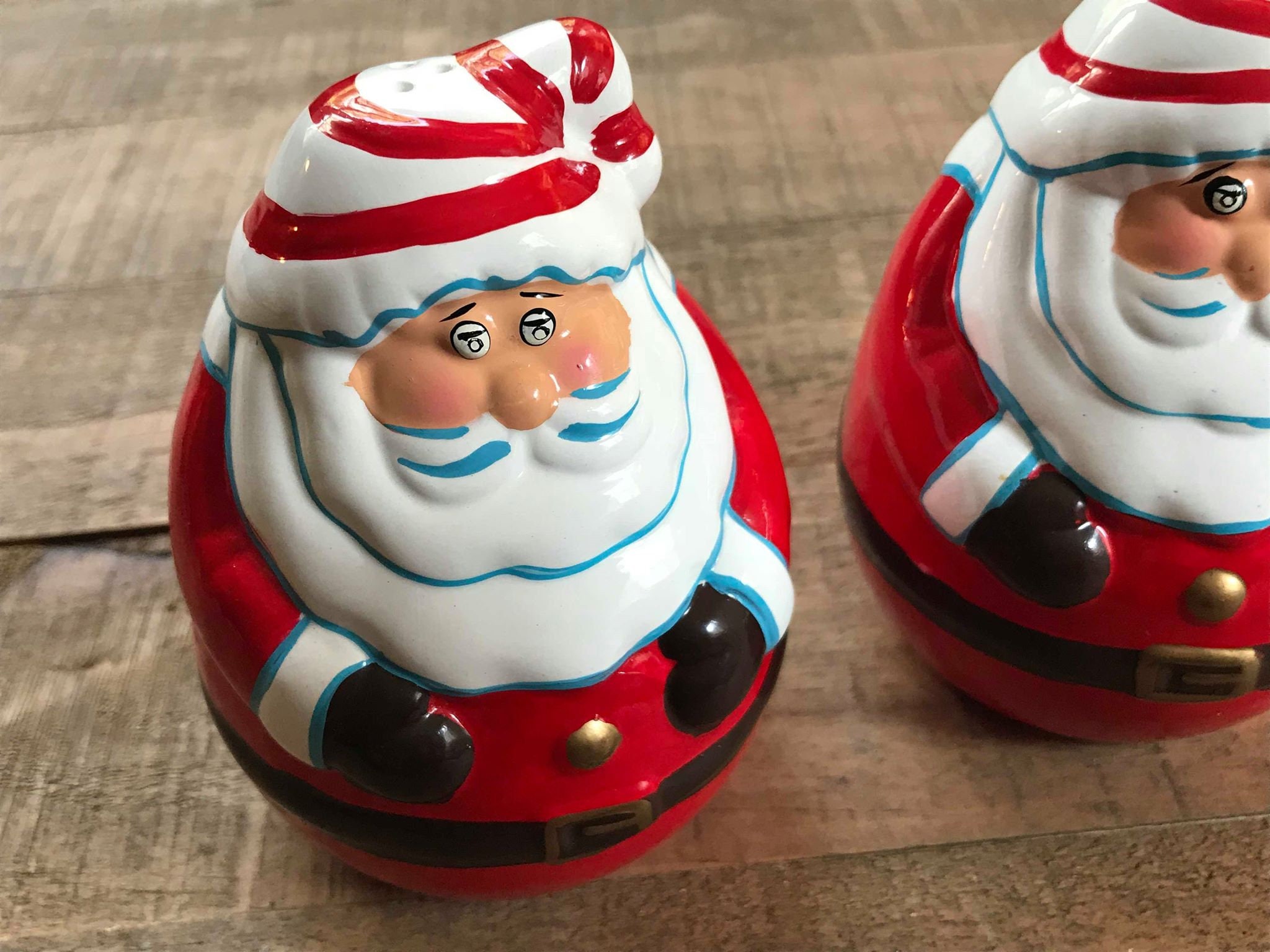 Santa Salt and Pepper Shakers Christmas Salt and Pepper | Etsy