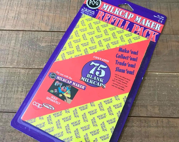 Vintage POG Milkcap Maker Refill Pack, 75 BLANK POGS, 90s Toys and ...