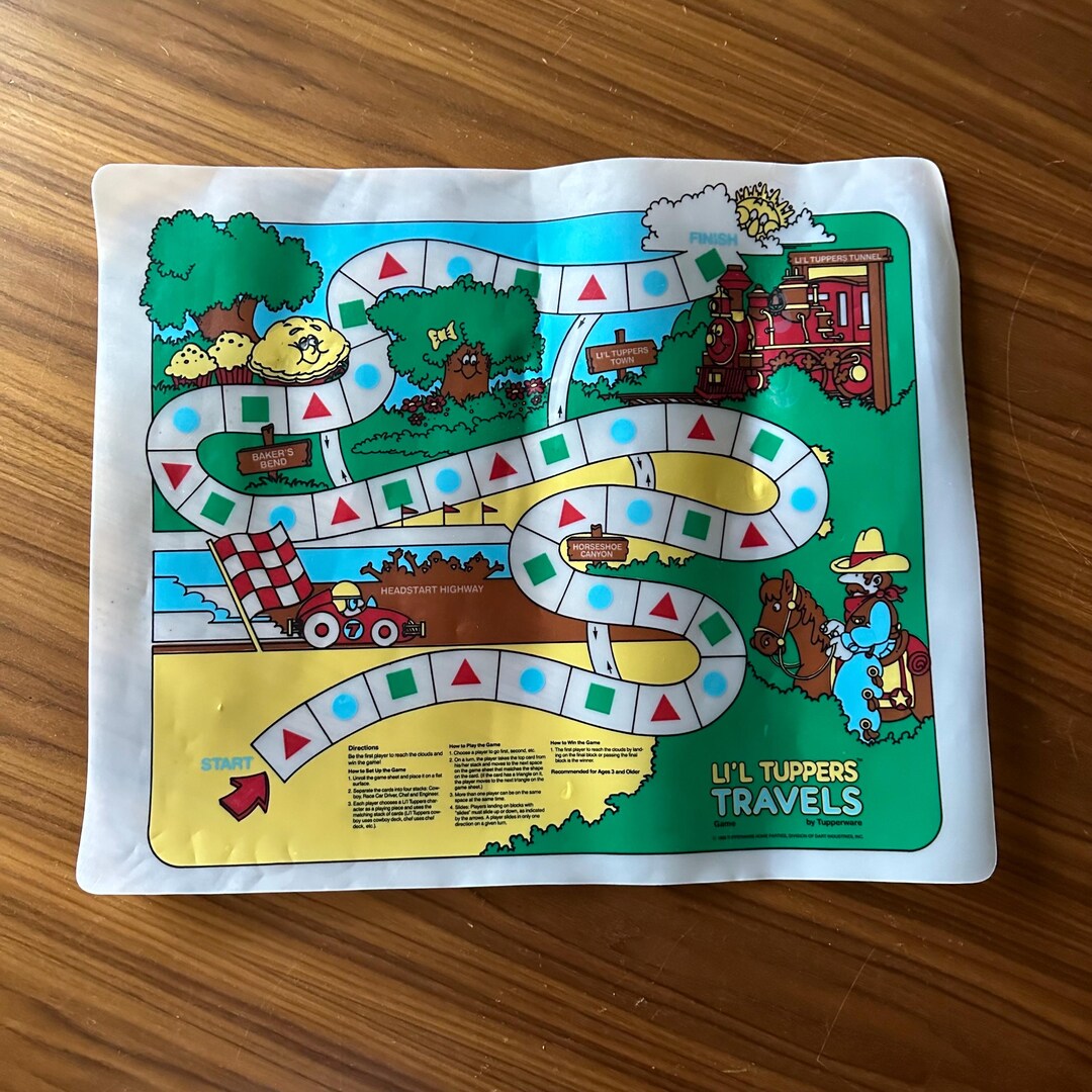 1988 Tupperware Li’l Tuppers Travels Game - Vintage Children's Board ...