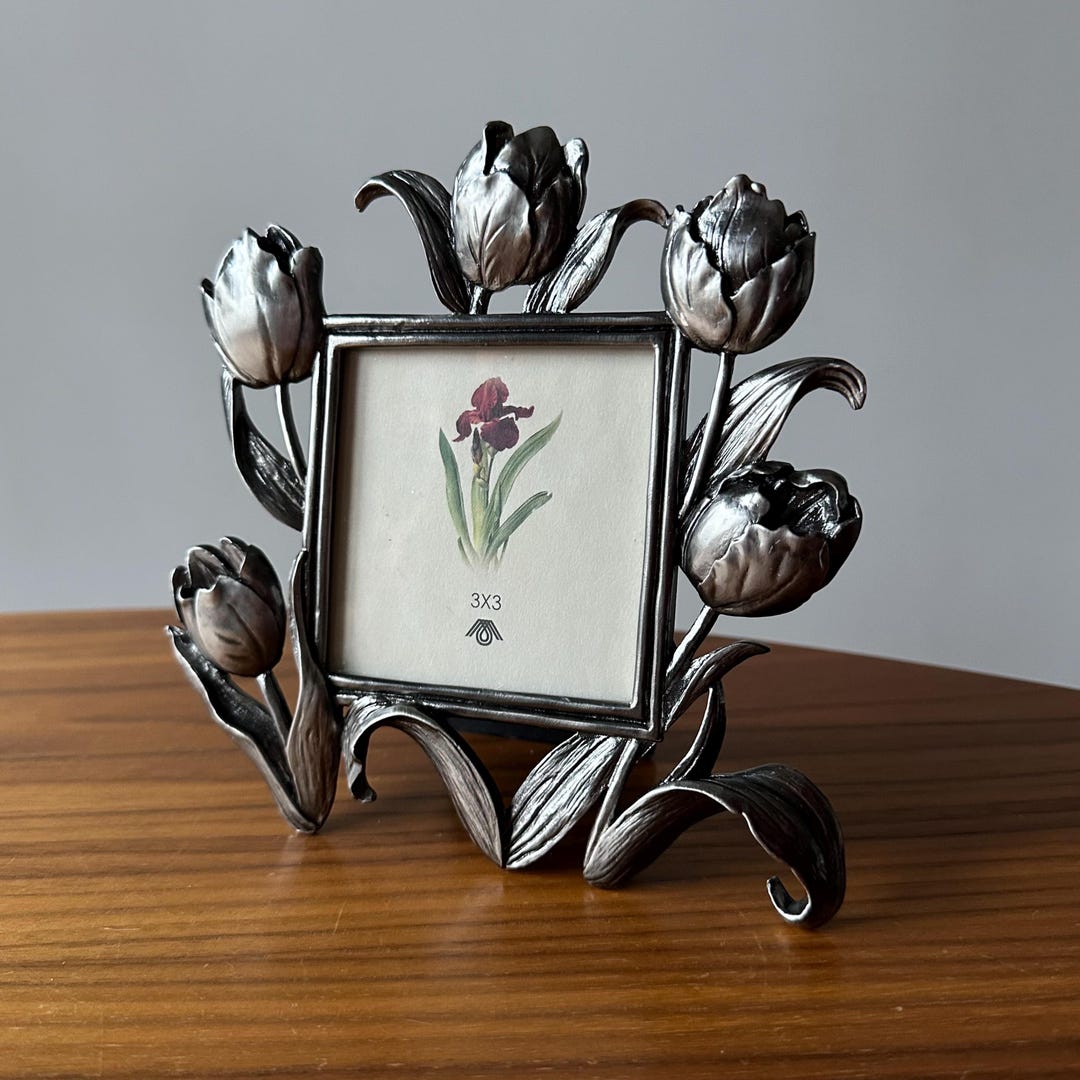 Vintage Tulip Picture Frame, Tulip Home Decor, Tulip Decor, Vintage ...