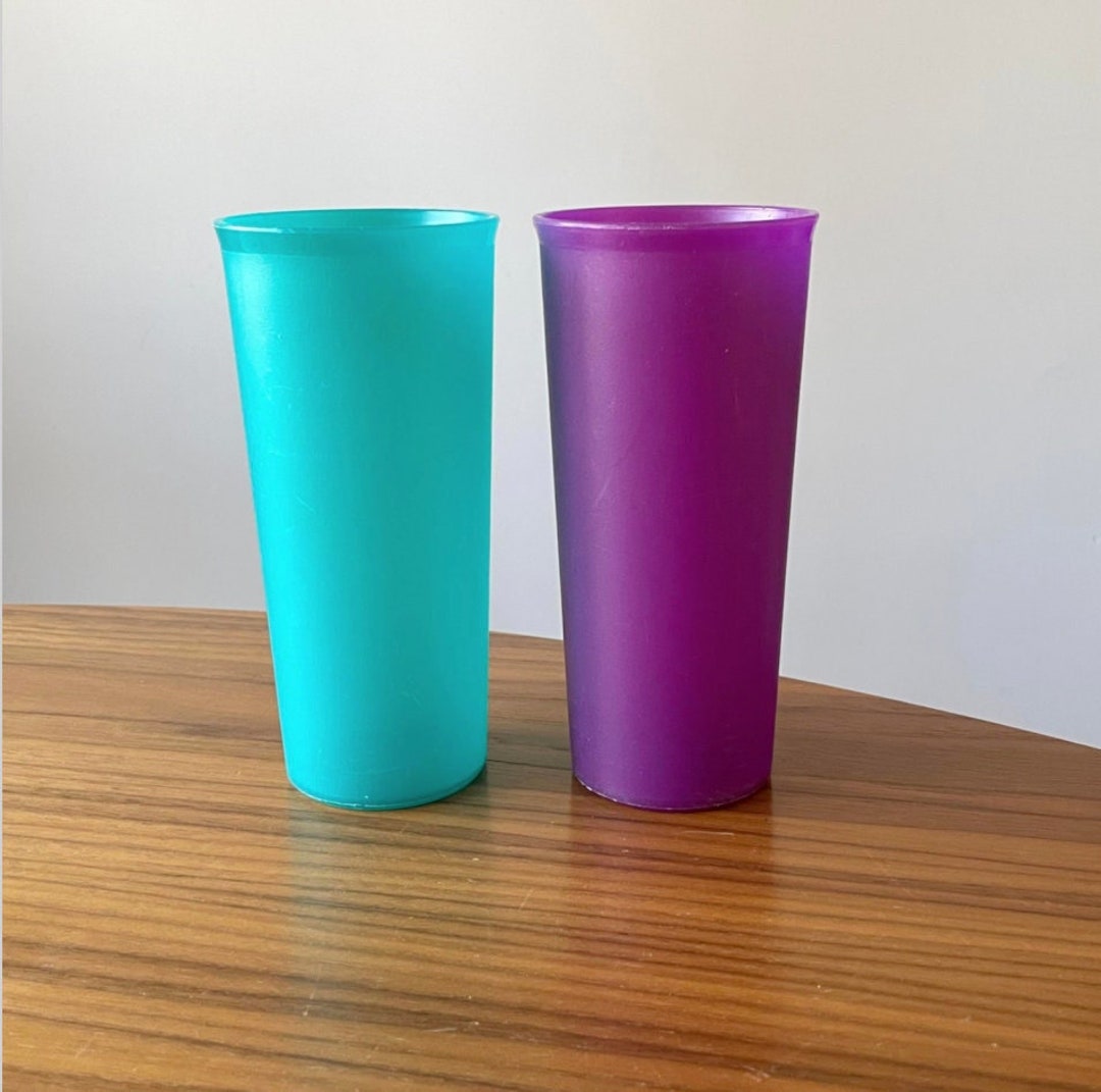 Vintage Tupperware Cups Set of Two Vintage Tupperware - Etsy