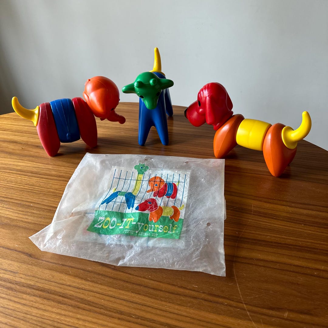 TUPPERWARE Toys: Zoo It Yourself, 1960s, Vintage Tuppertoys Animals Set ...