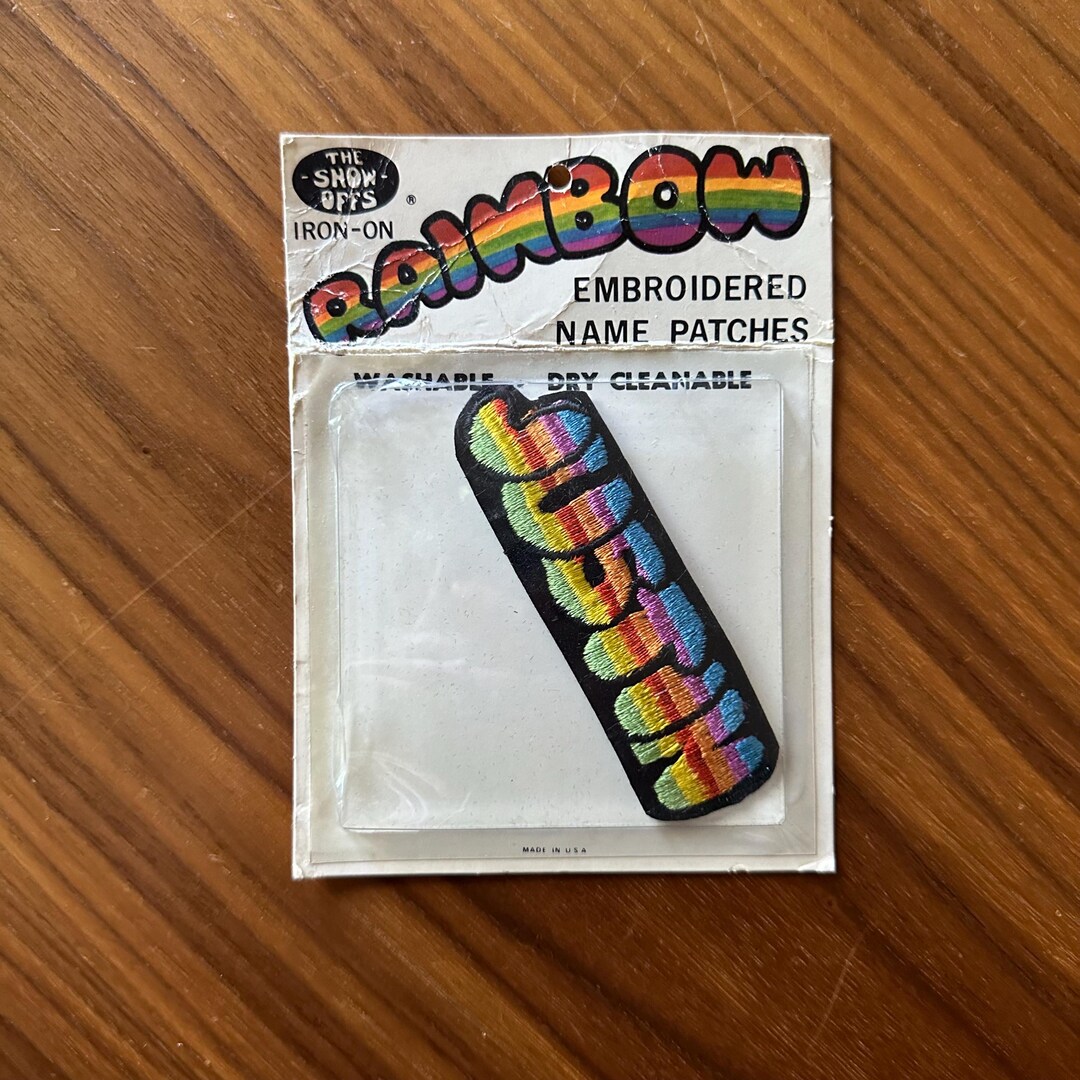 1990s Rainbow JUSTIN Name Patch, Vintage Patch - Etsy