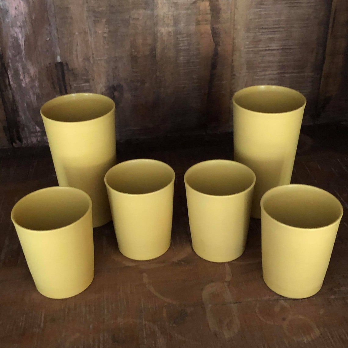 Vintage Yellow Tupperware Tumblers, Set of 6 - Etsy