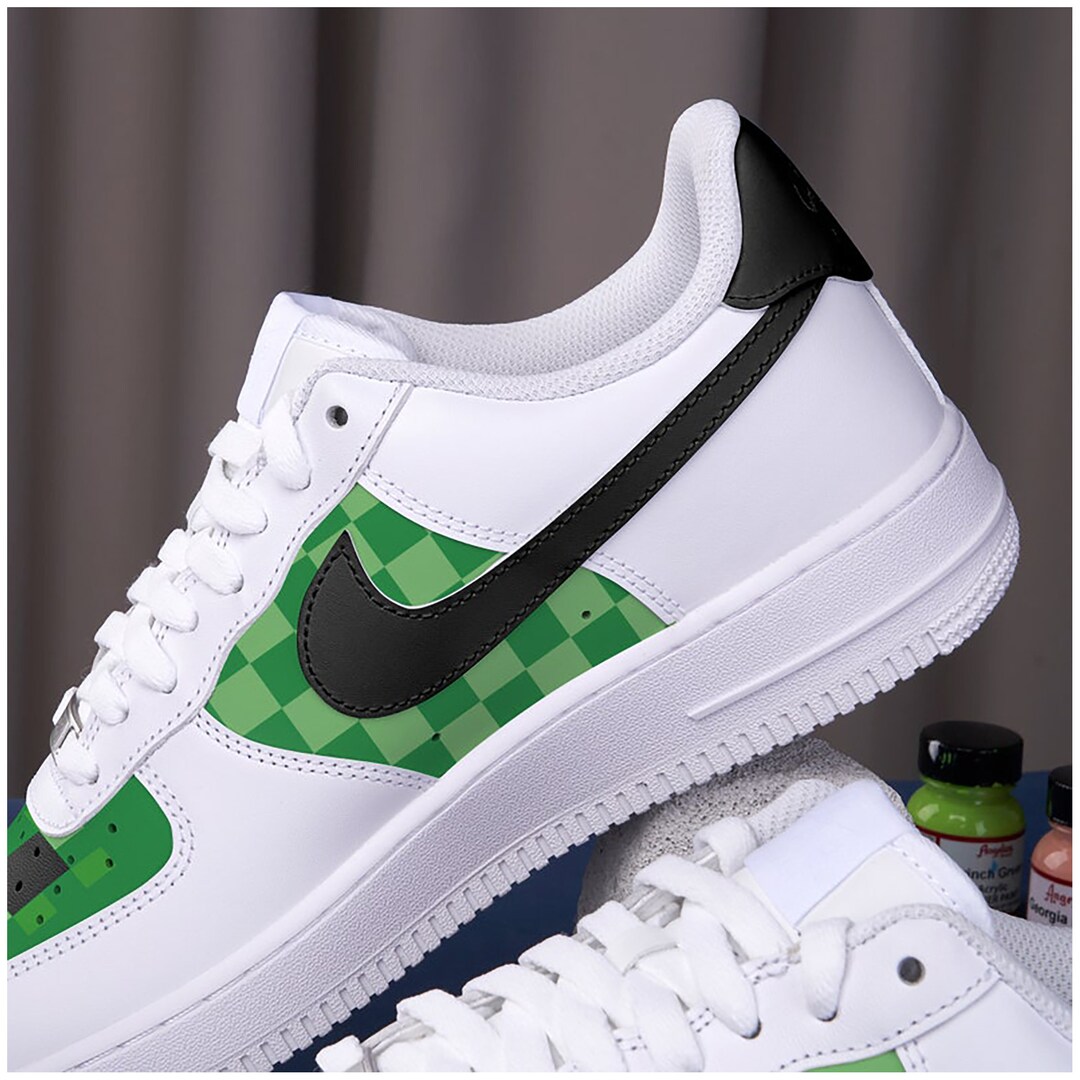 Hand Painted Nike Air Force 1 Blocks Nike Shoes Game Custom Shoes Block ...