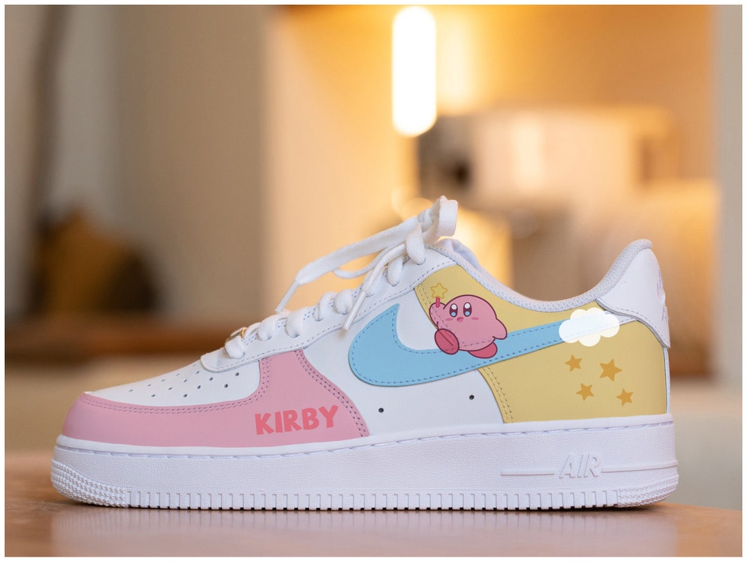Custom Kirby Air Force 1, Handpainted Game Custom AF1 Sneakers, the Air ...