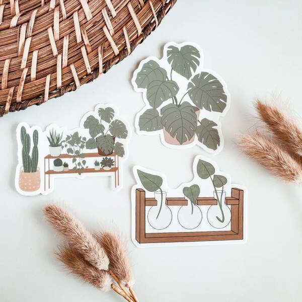 Boho Plant Sticker - Etsy