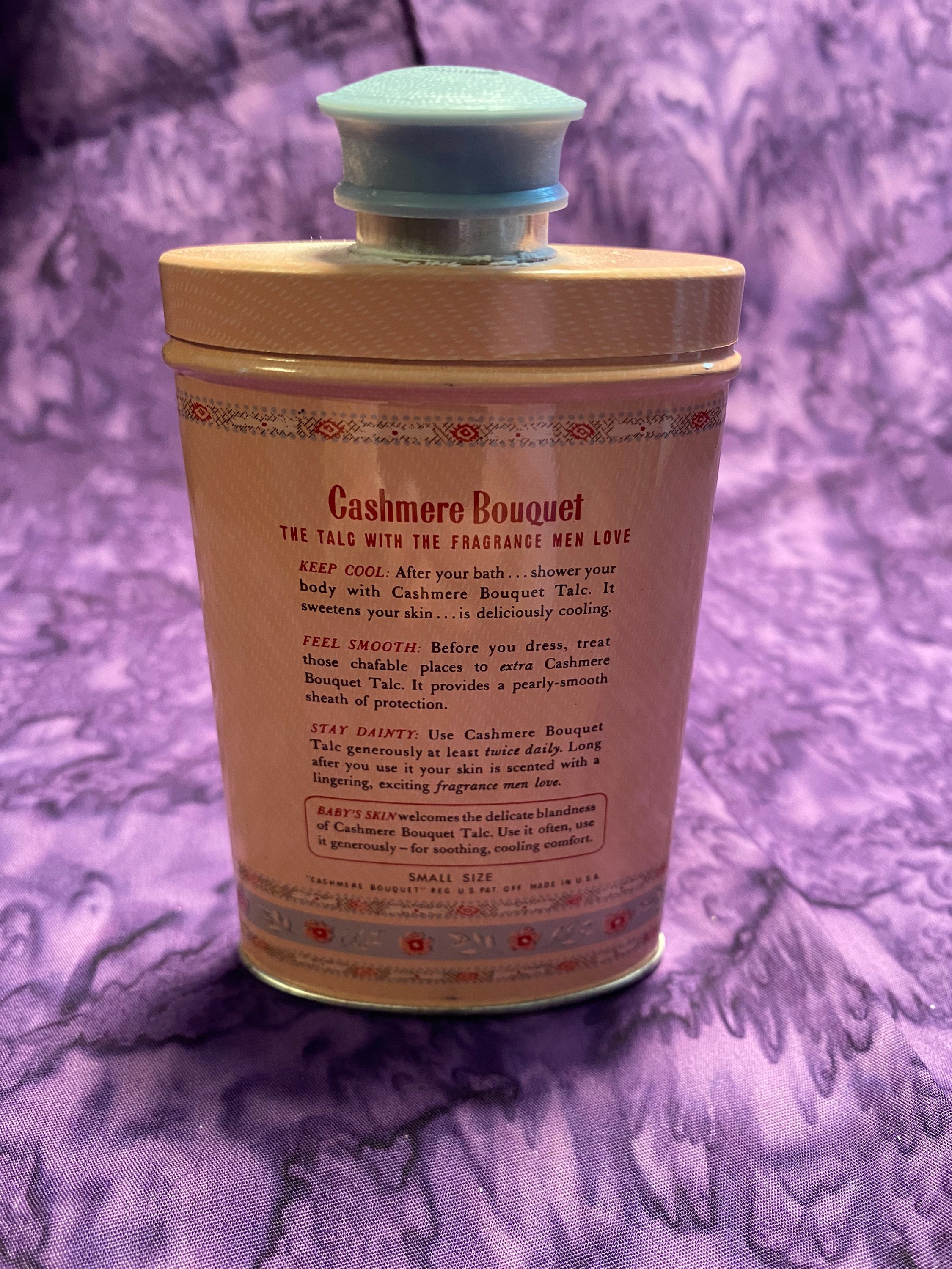 Vintage Cashmere Bouquet Talcum Powder Tin - Etsy