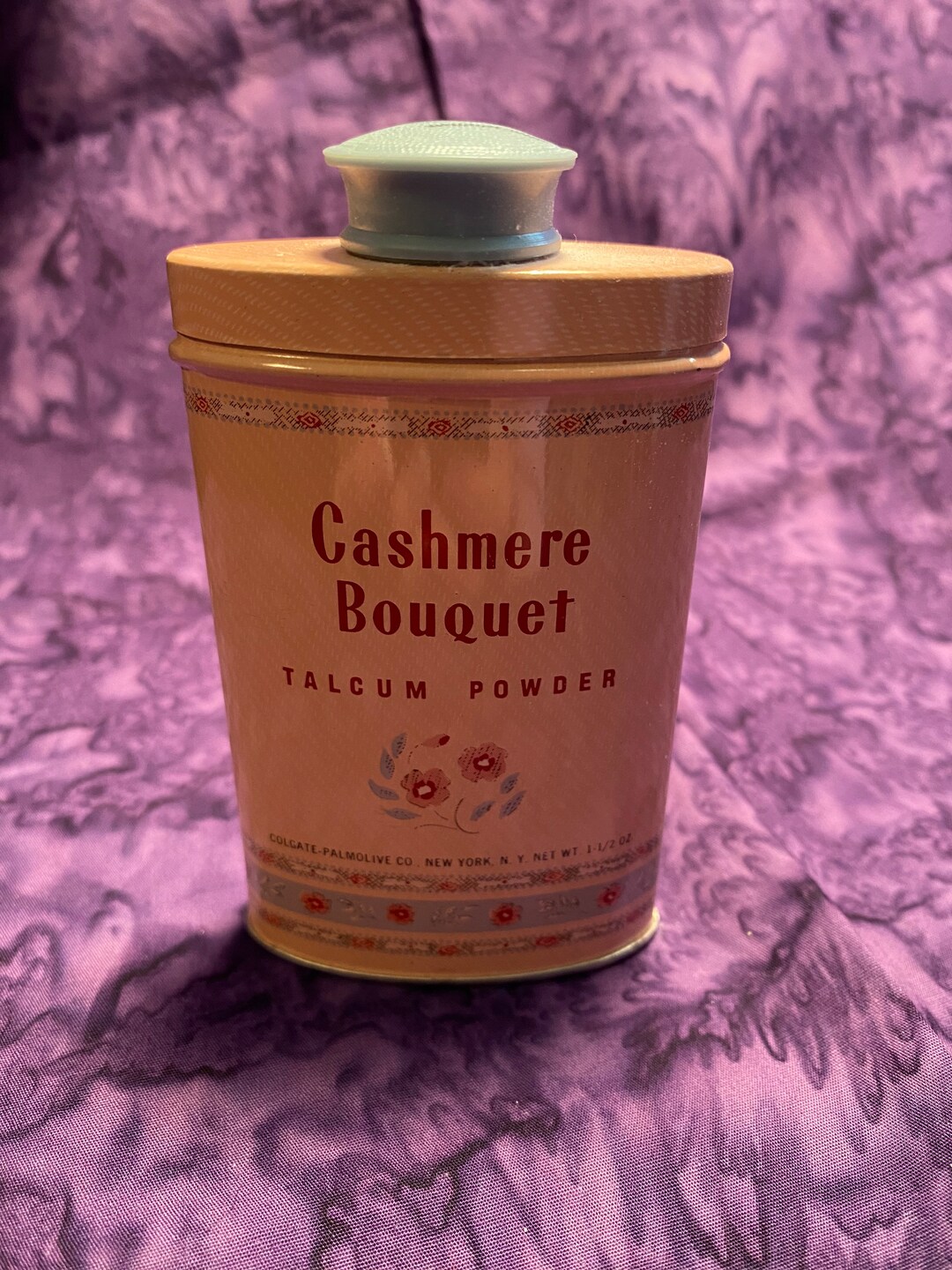 Vintage Cashmere Bouquet Talcum Powder Tin - Etsy