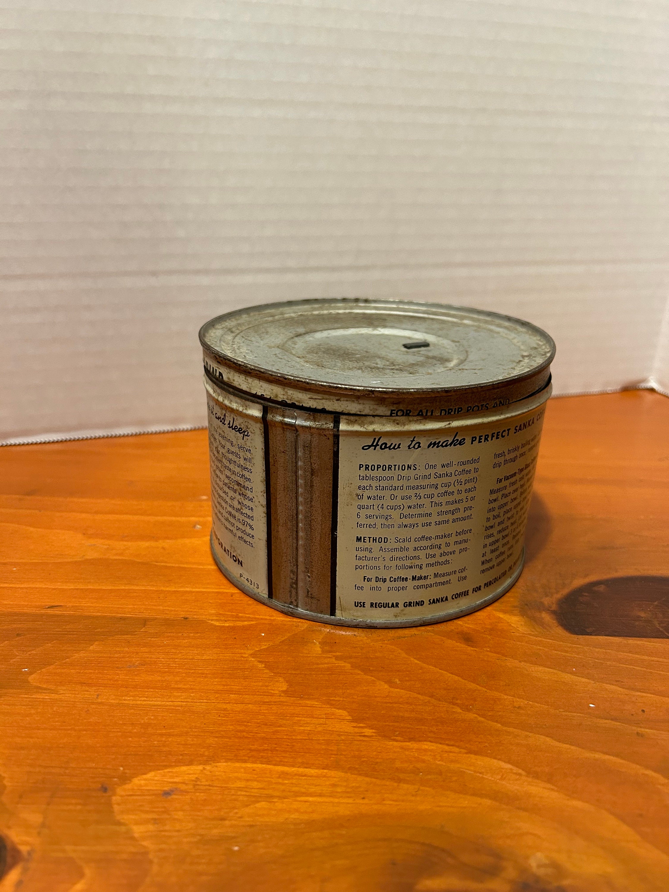 Vintage Sanka Coffee Can - Etsy