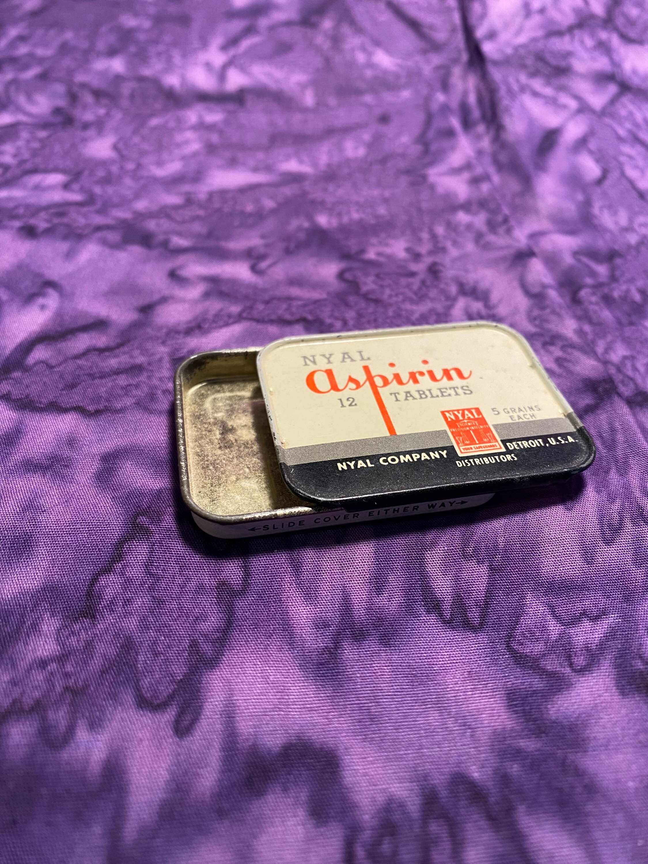 Vintage Nyla Aspirin Tin - Etsy