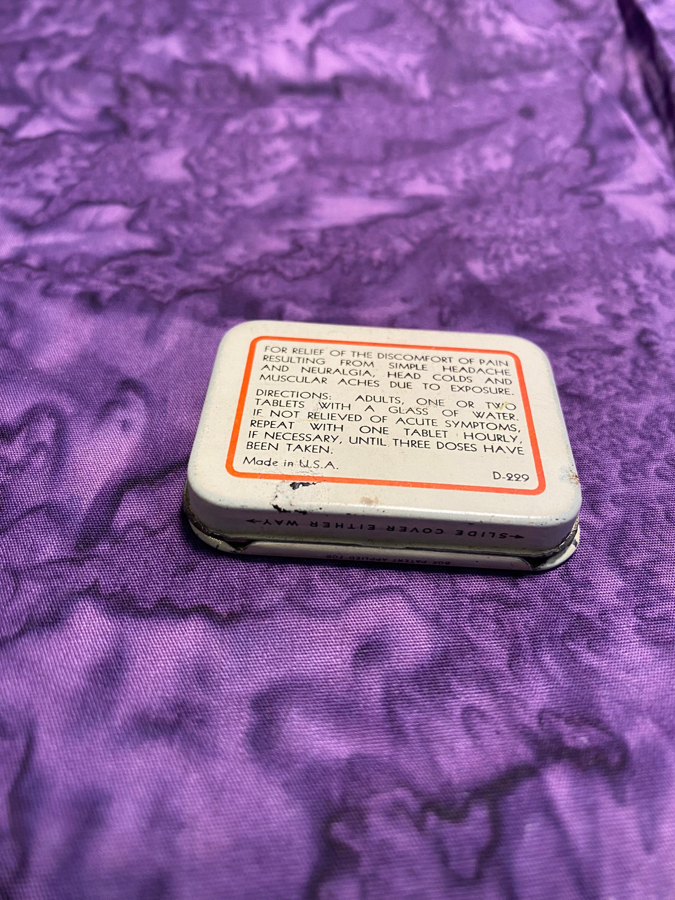 Vintage Nyla Aspirin Tin - Etsy