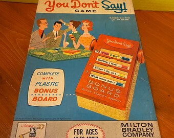 1963 Milton Bradley You Don't Say Game Vintage Complete Ready to Play ...