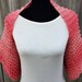 Coral Loose Knit Shrug Sweater Evening Shoulder Cover Up. Knitted Shrug ...