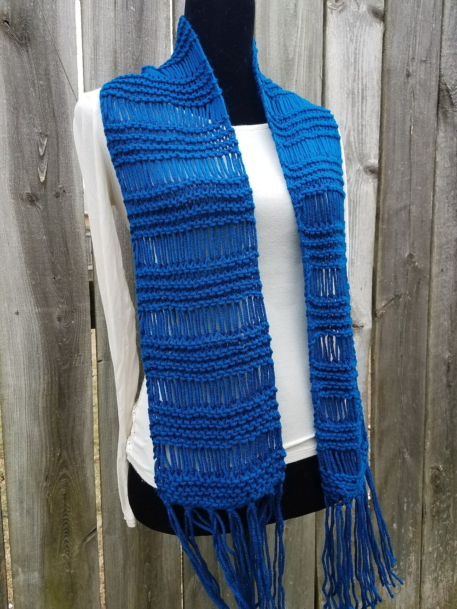 Long Knitted Scarf Handmade Gift for Her. Hand Knit Scarf Drop - Etsy