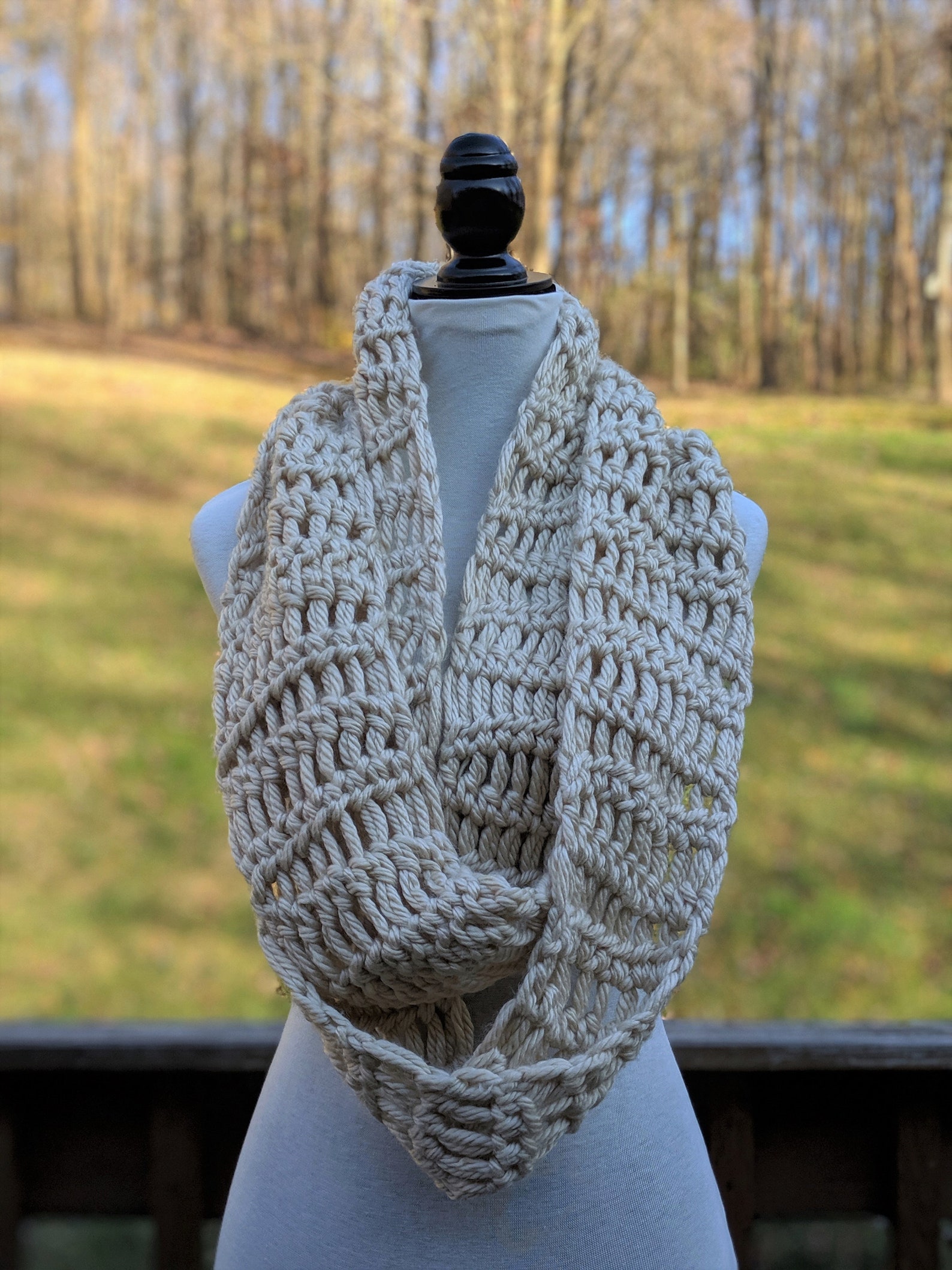 Oversized Crochet Chunky Scarf Women Thick Winter Scarf | Etsy