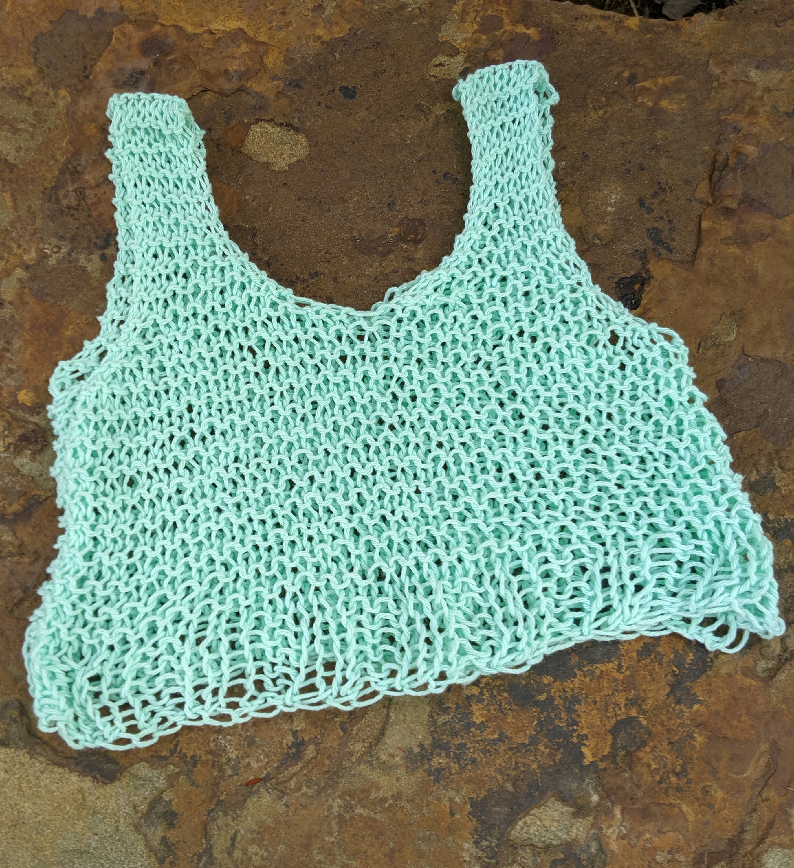 Cropped Knitted Tank Top, Boho Mesh Top Women, Sleeveless Lace Tank Top ...