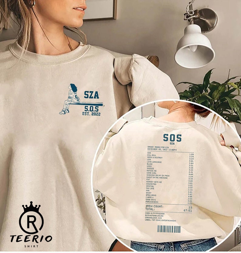 SZA SOS Shirt - SOS Album Cover T-shirt - Sza N€W Album Tee - Princess ...
