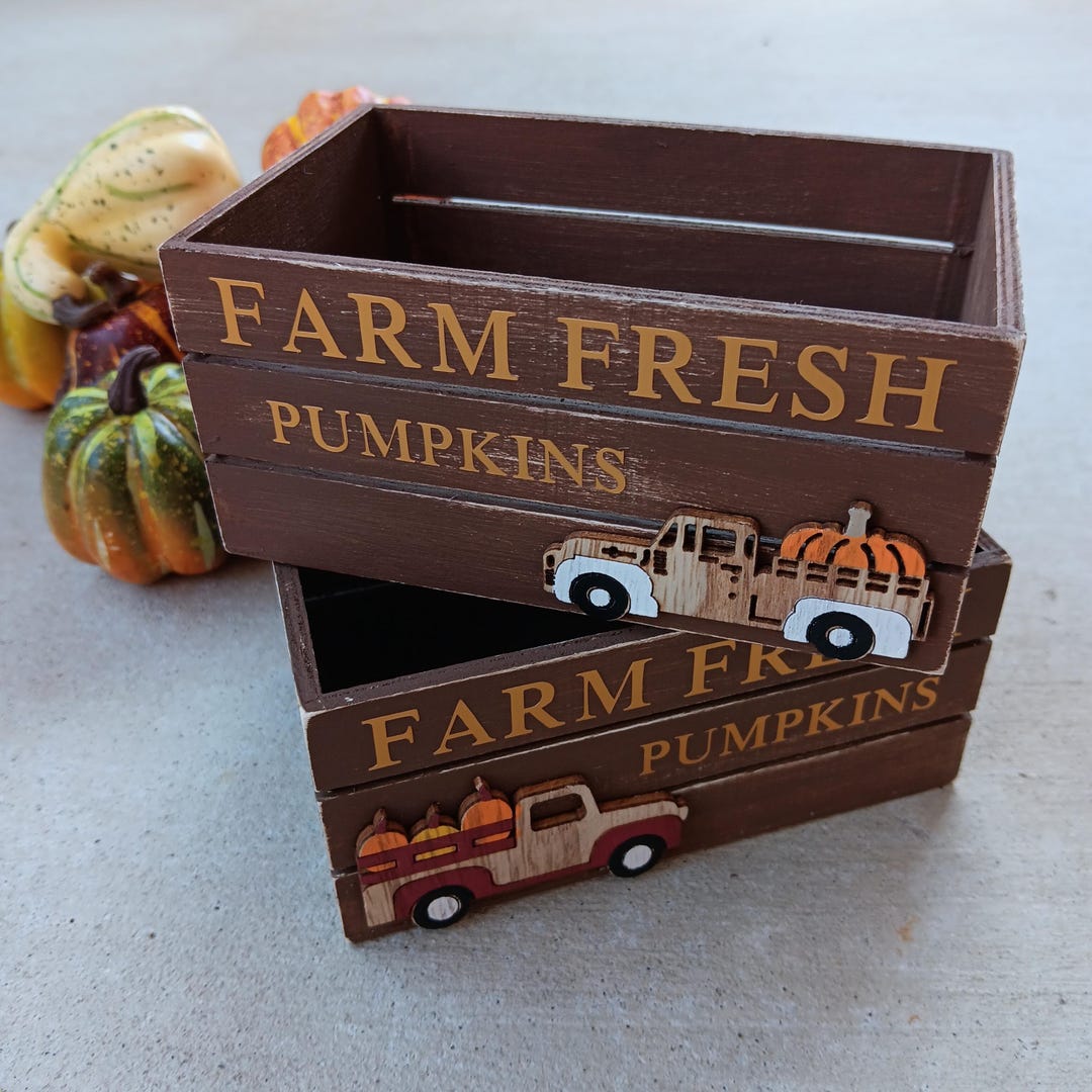 Farm Truck Mini Crate Decoration / Storage Box for Autumn ...