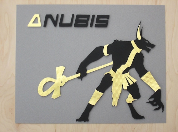 Egyptian God Anubis 11 x 14 inch 3D Cut Out Silhouette Paper | Etsy