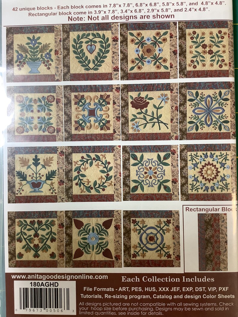 Anita Goodesign Mix & Match Quilting Baltimore Revisited - Etsy