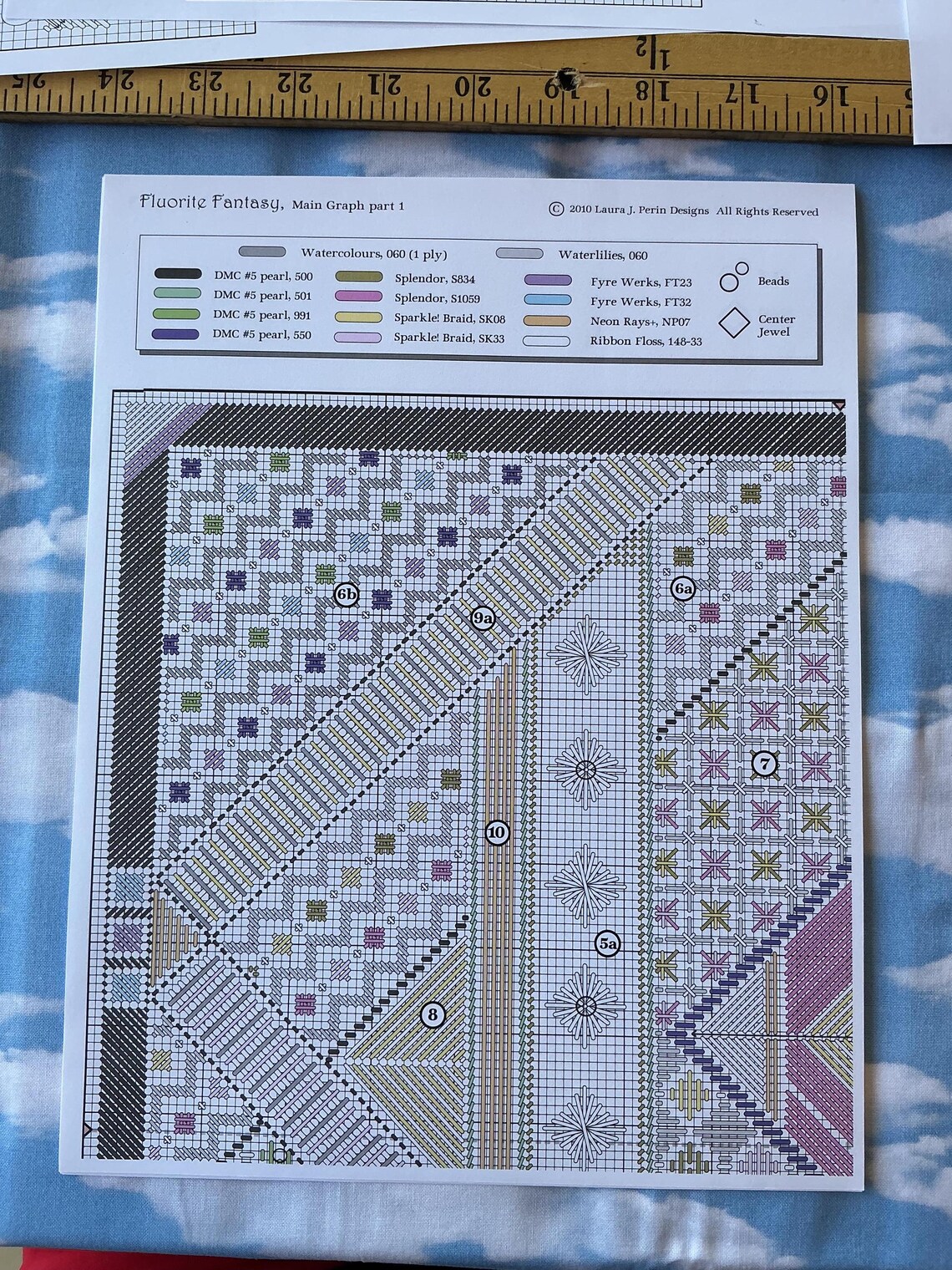 Laura J Perin Needlepoint Pattern - Flourite Fantasy - Etsy