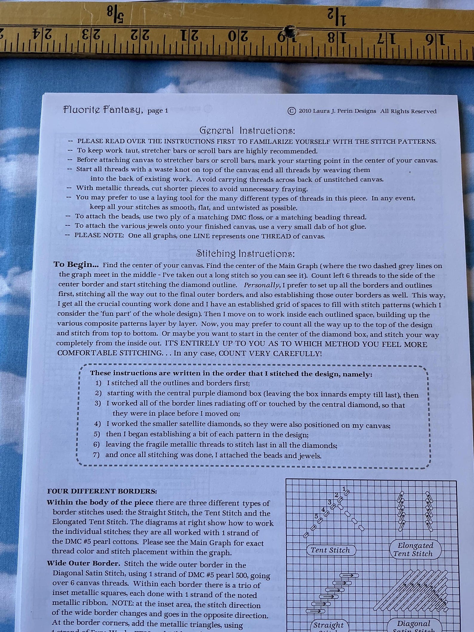 Laura J Perin Needlepoint Pattern - Flourite Fantasy - Etsy