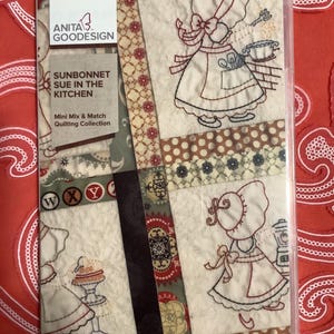Anita Goodesign Mini Mix and Match Collection, Sunbonnet Sue in the ...