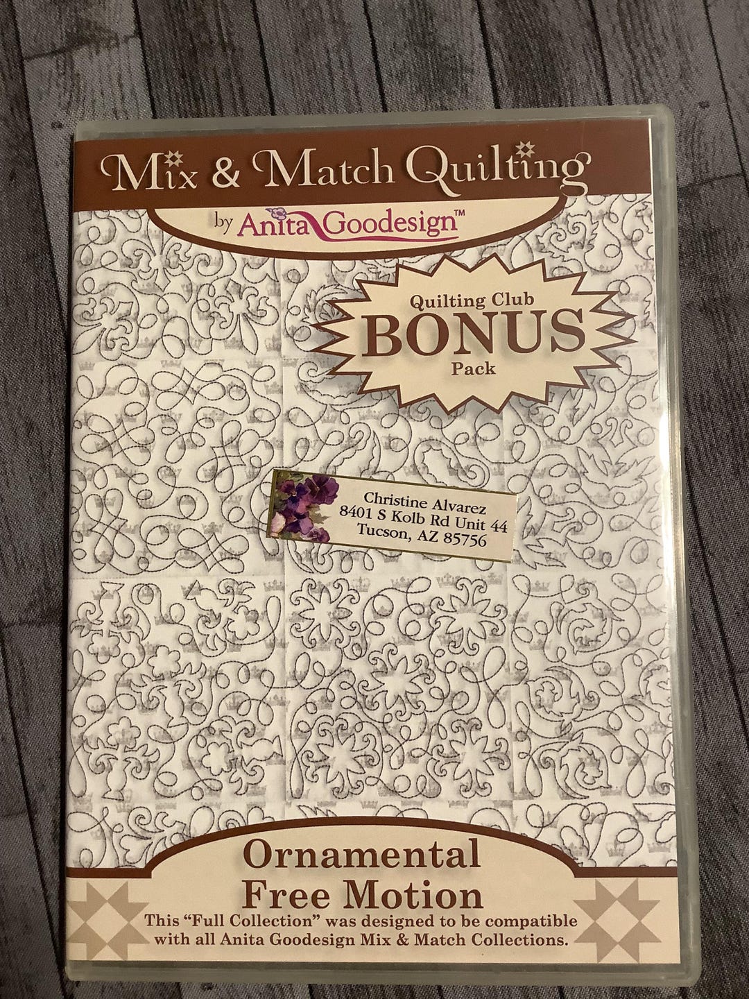 Anita Goodesign Mix and Match Quilting Club Bonus Pack "ornamental Free Motion” - Etsy