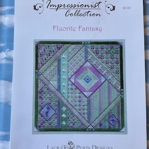 Laura J Perin Needlepoint Pattern - Flourite Fantasy - Etsy