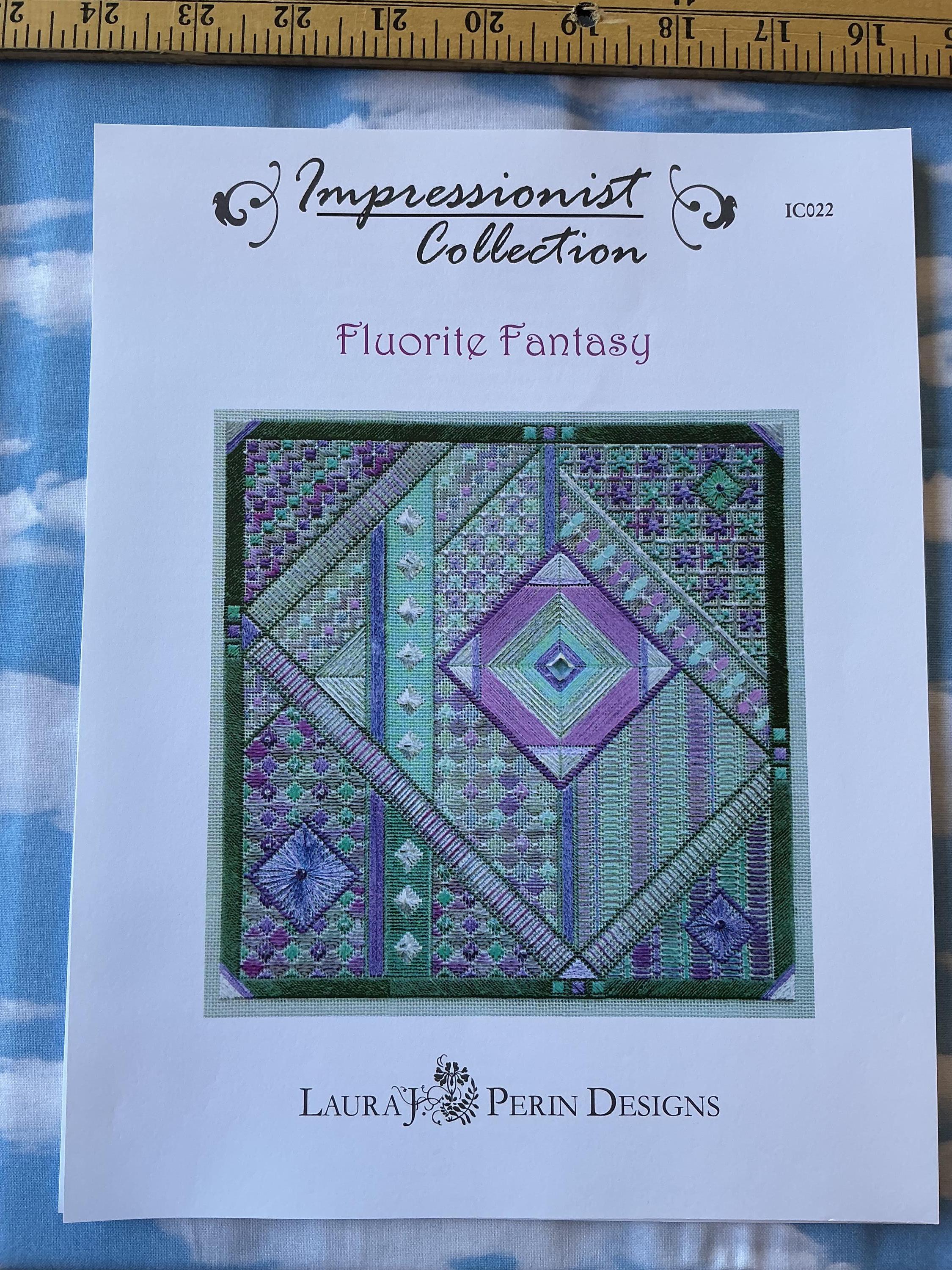Laura J Perin Needlepoint Pattern - Flourite Fantasy - Etsy