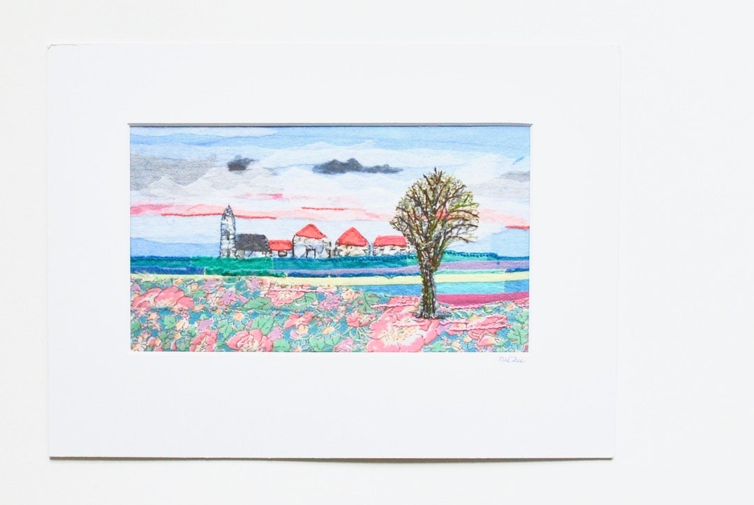 Textile Landscape Art - Hand Embroidered Artwork - Fabric Dutch ...