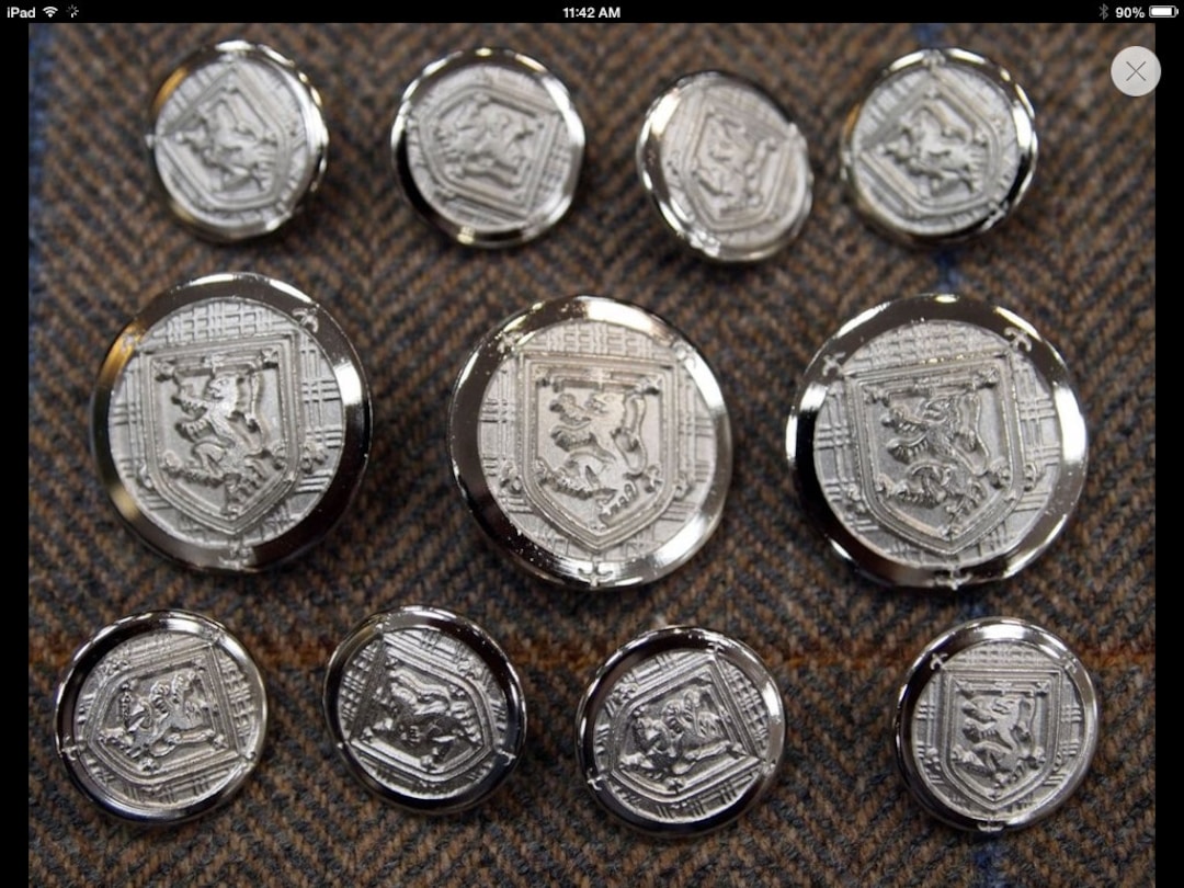 Silver Blazer Buttons Set for Suit Jacket, Blazer, or Sport Coat - Etsy