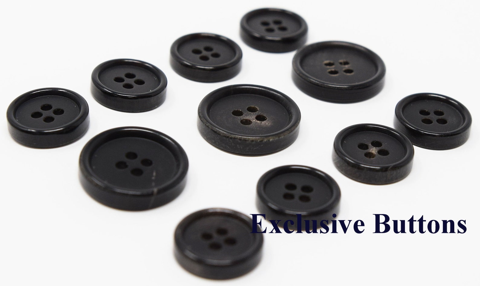 Black Horn Buttons Set for Suit Jacket, Blazer, or Sport Coat - Etsy
