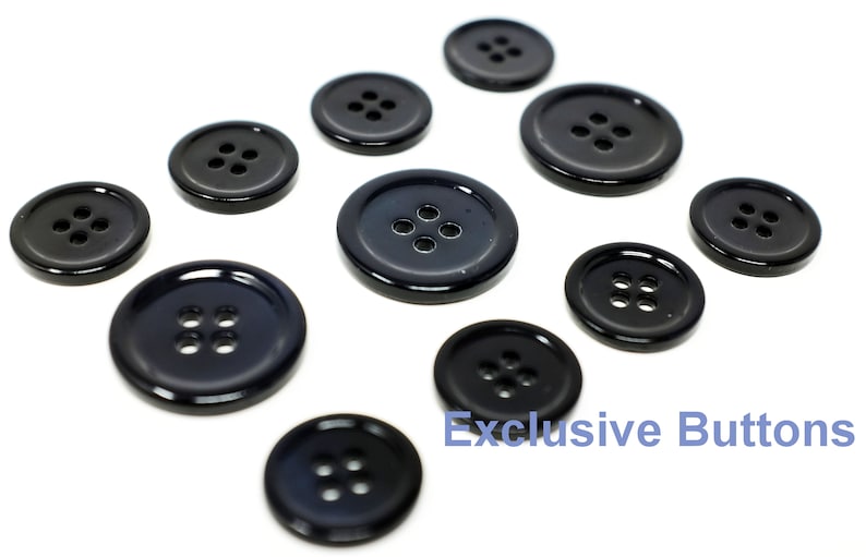 Dark Navy Mother of Pearl Buttons Set for Suit Jacket, Blazer, or Sport ...
