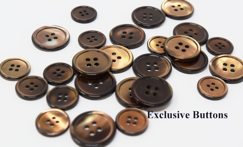 Golden Copper Shell Buttons Set for Suit Jacket, Blazer, or Sport Coat ...