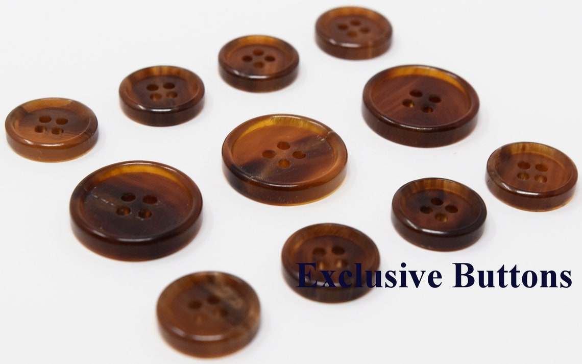 Genuine Brown Horn Buttons Set for Suit Jacket, Blazer, or Sport Coat ...