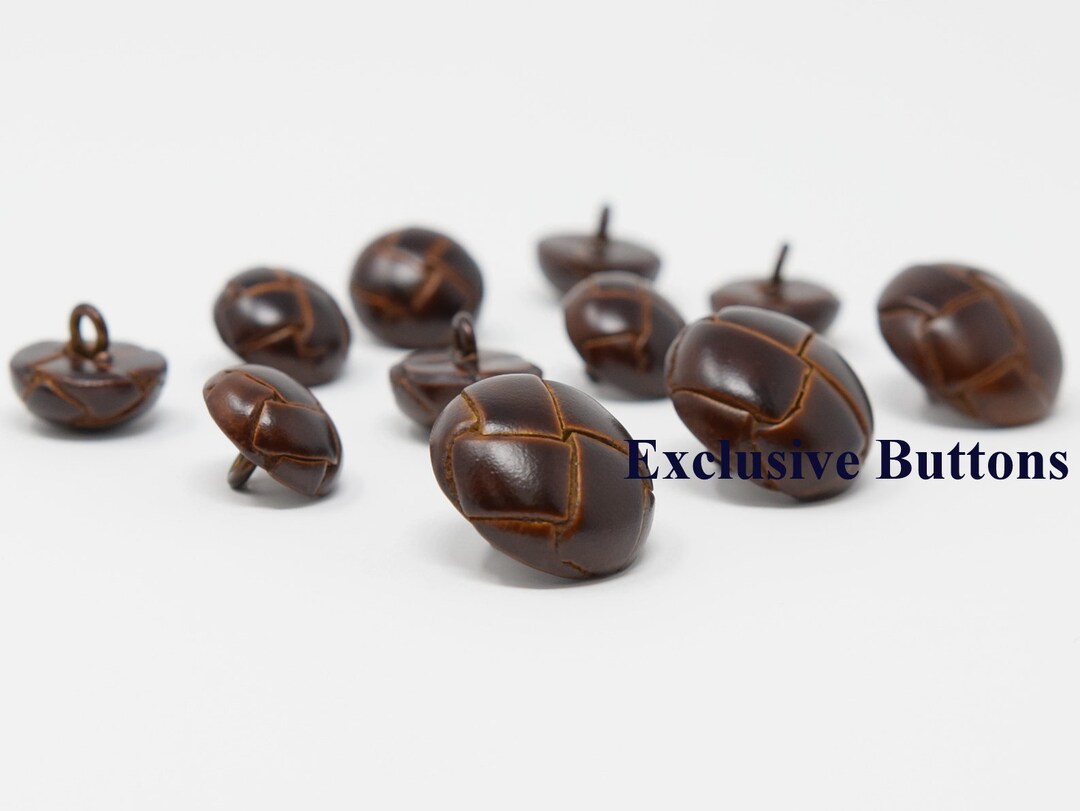 Chocolate Brown Leather Buttons Set - for Blazer, or Sport Coat - Etsy
