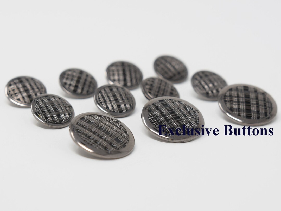 Gunmetal Silver Blazer Buttons - for Blazers or Sport Coats - Etsy
