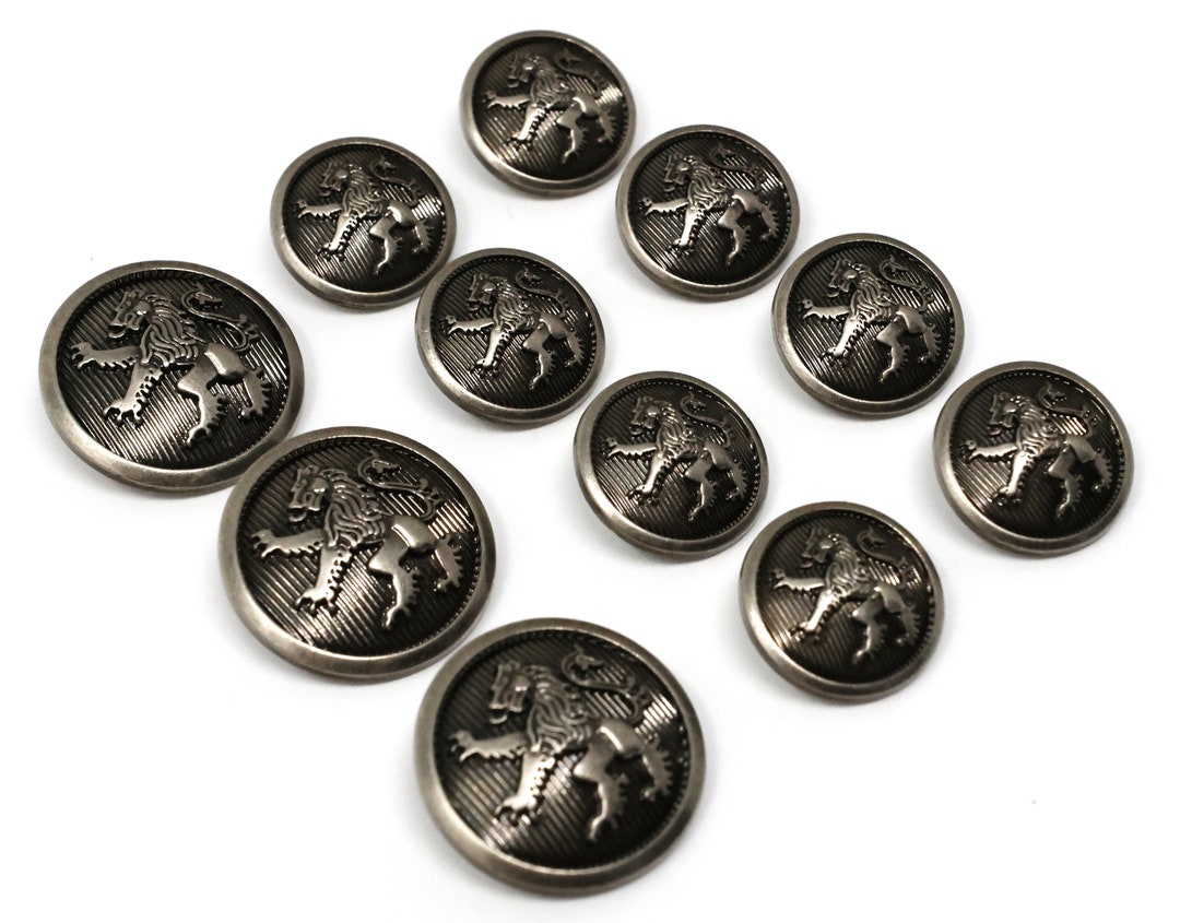 Lion Blazer Buttons Set - Heavy Duty Metal - Etsy