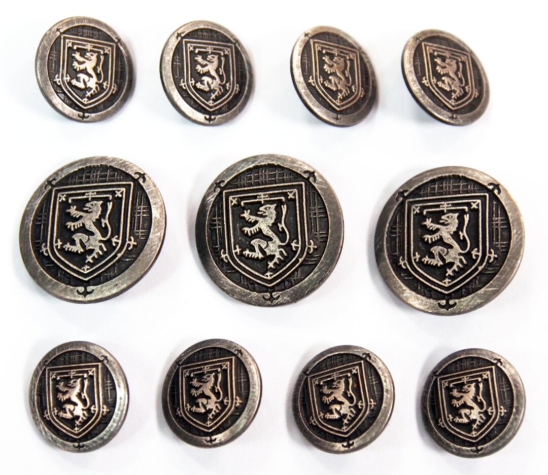 Antique Silver Blazer Buttons Set for Suit Jacket, Blazer, or Sport ...