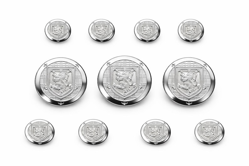 Silver Blazer Buttons Set for Suit Jacket, Blazer, or Sport Coat - Etsy